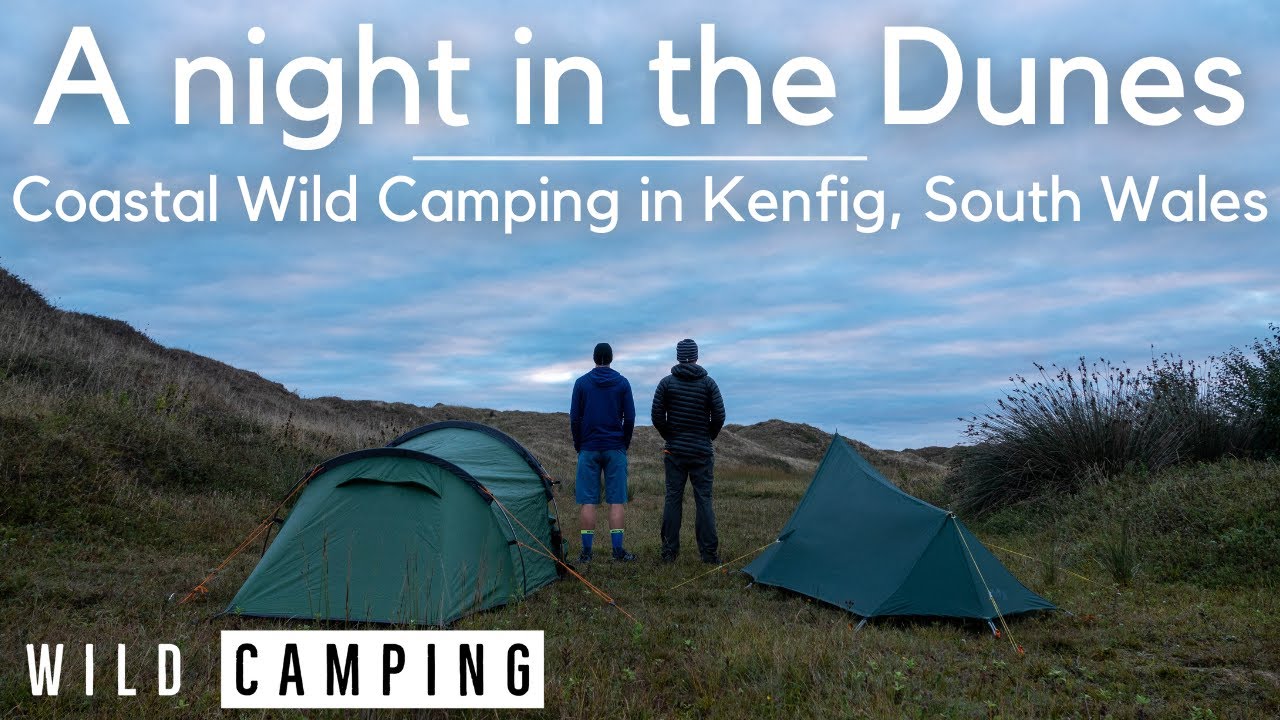 Coastal Wild Camping in Kenfig Dunes, South Wales | Robert Saunders Jet-Packer tent - YouTube