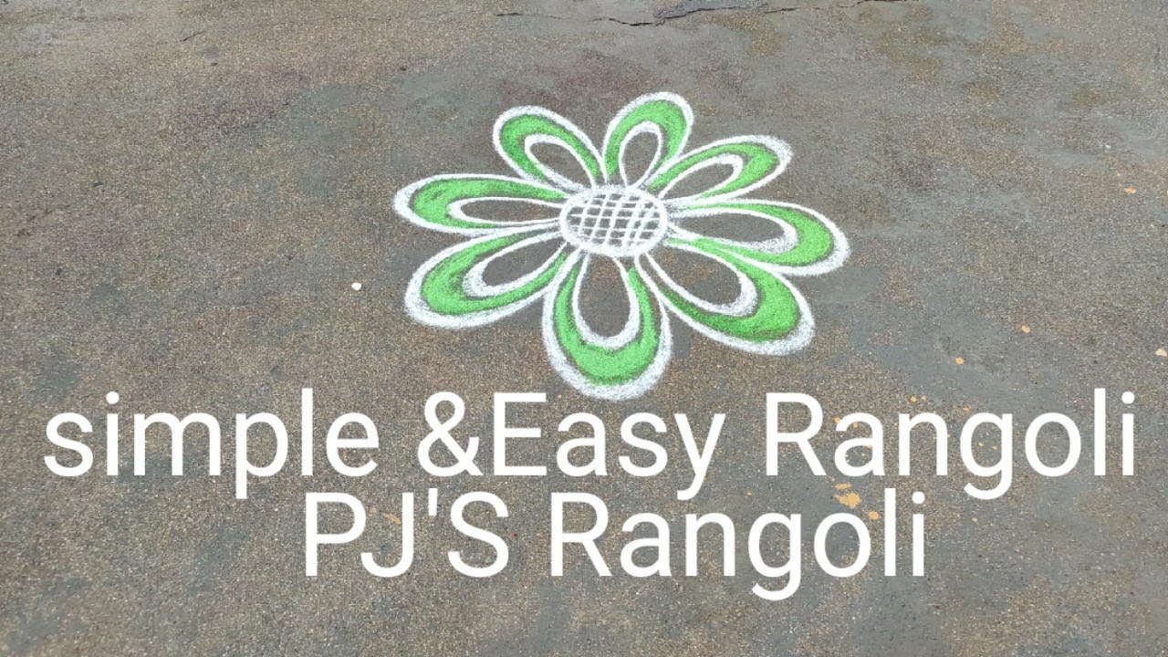 Simple &Easy Rangoli - YouTube
