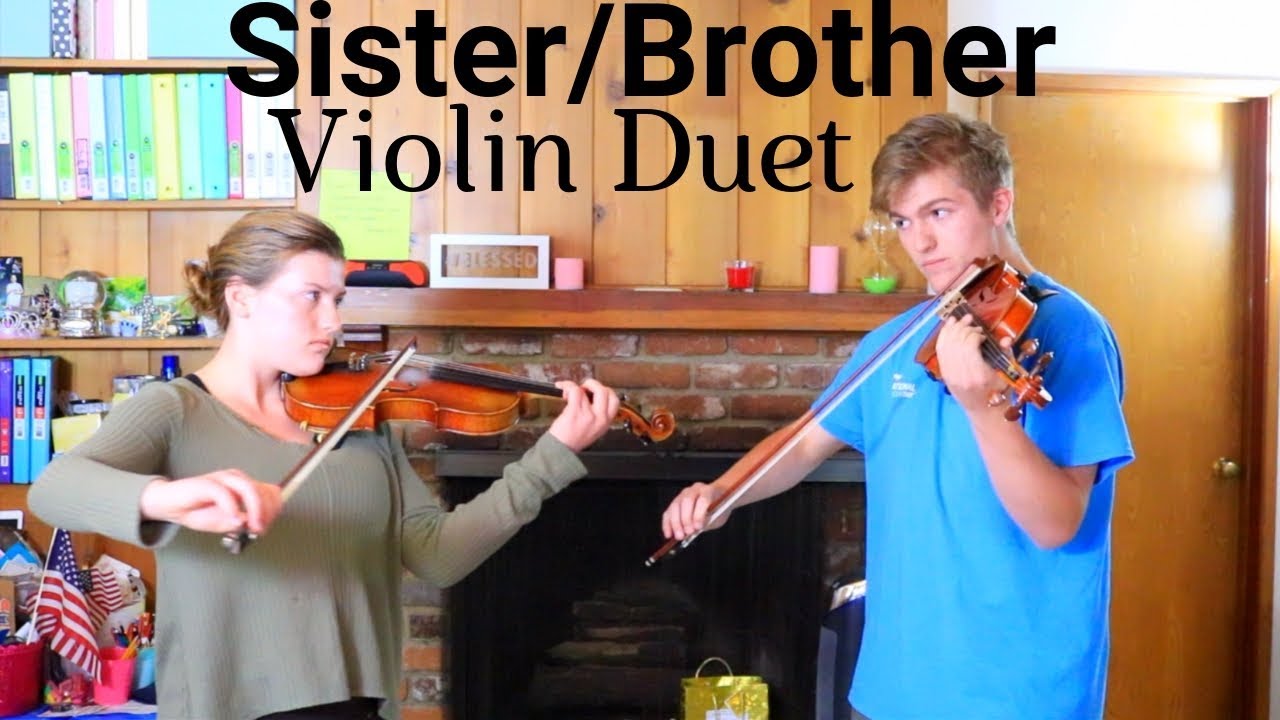 Brother Sister Violin Duet I Telemann Canonic Sonata No. 1 in G major ...