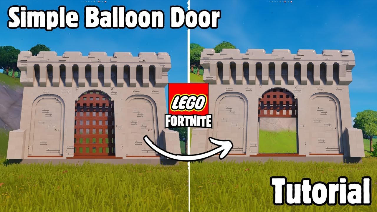 QUICK & SIMPLE Balloon Sliding Door Tutorial In Lego Fortnite - YouTube