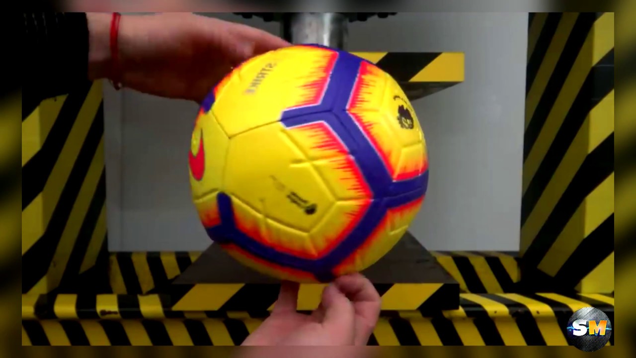 EXPERIMENT HYDRAULIC PRESS 100 TON vs FOOTBALL | SHREDDING MACHINE ...