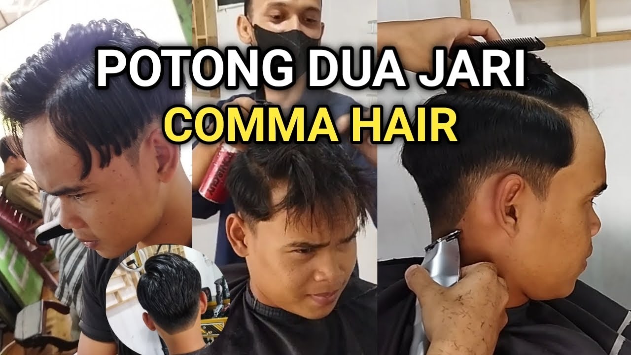 BAGAIMANA CARA POTONG PINGGINYA DUA JARI AJA ???(COMMA HAIR) TUTORIAL ...
