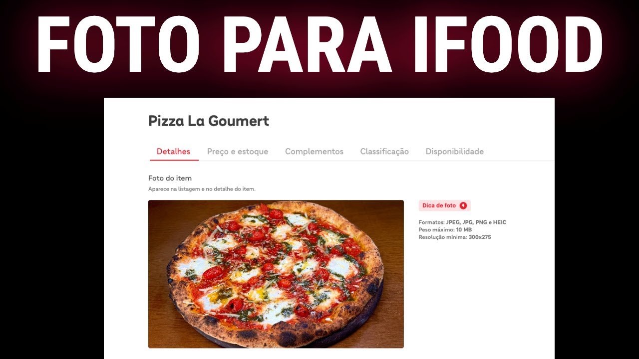 [tutorial] COMO COLOCAR FOTO NO CARDÁPIO DO IFOOD 2024 - YouTube