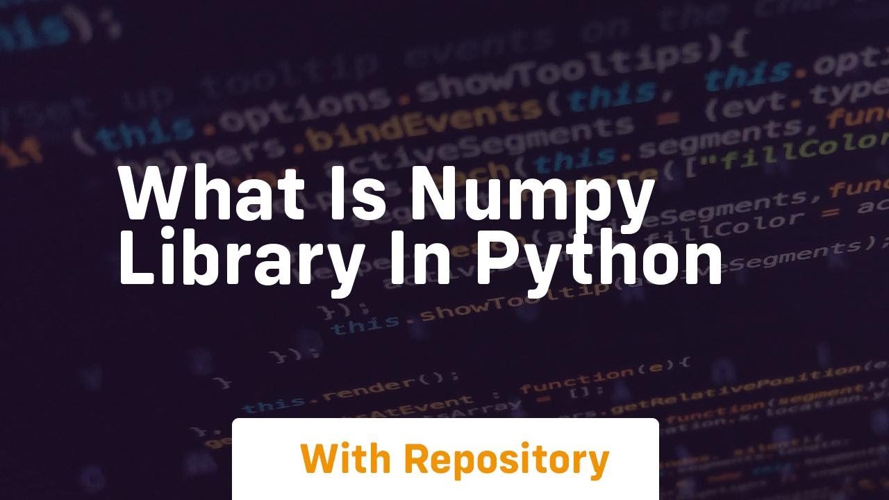 what is numpy library in python - YouTube