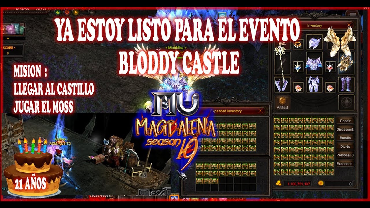 🔴EVENTO BLODDY CASTLE SIEGE- MU MAGDALENA S19/MU MAGDALENA XTREMES20 ...
