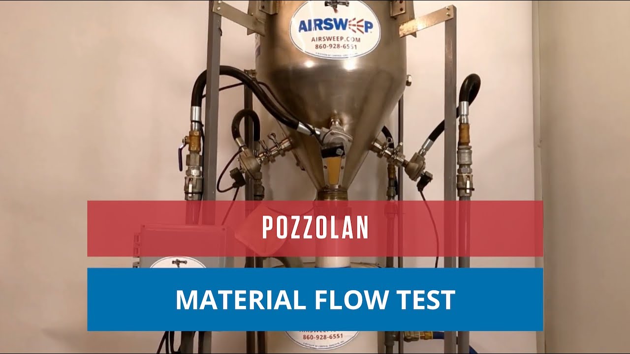 Pozzolan Material Flow Test - YouTube