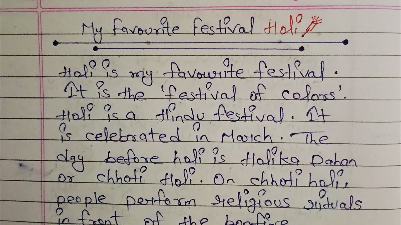 My favourite festival essay | Essay on holi | Essay on my favourite ...