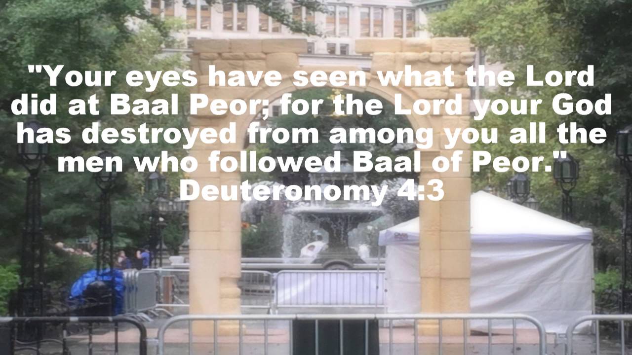 Arch To The Temple Of Baal (False god) Erected In New York City - YouTube