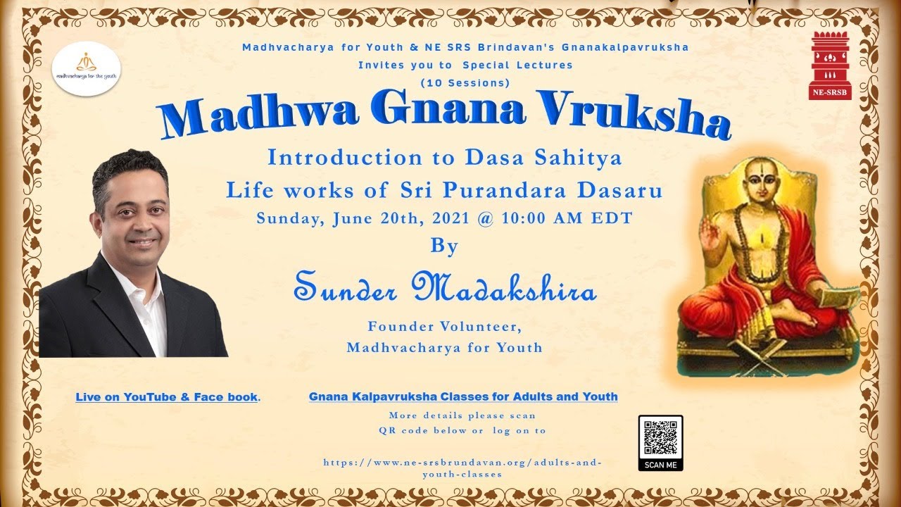 Madhwa Gnana Vruksha - Introduction to Dasa Sahitya & Life works of Sri ...