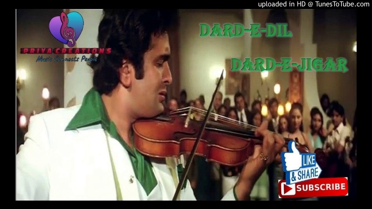 Dard-E-Dil Dard-E-Jigar | Karz (movie) | Rishi Kapoor | Mohammed Rafi ...