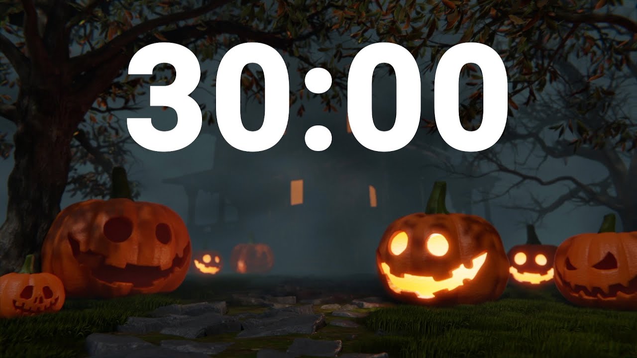 30 Minute Halloween Classroom Timer With Spooky Sounds & Alarm - YouTube