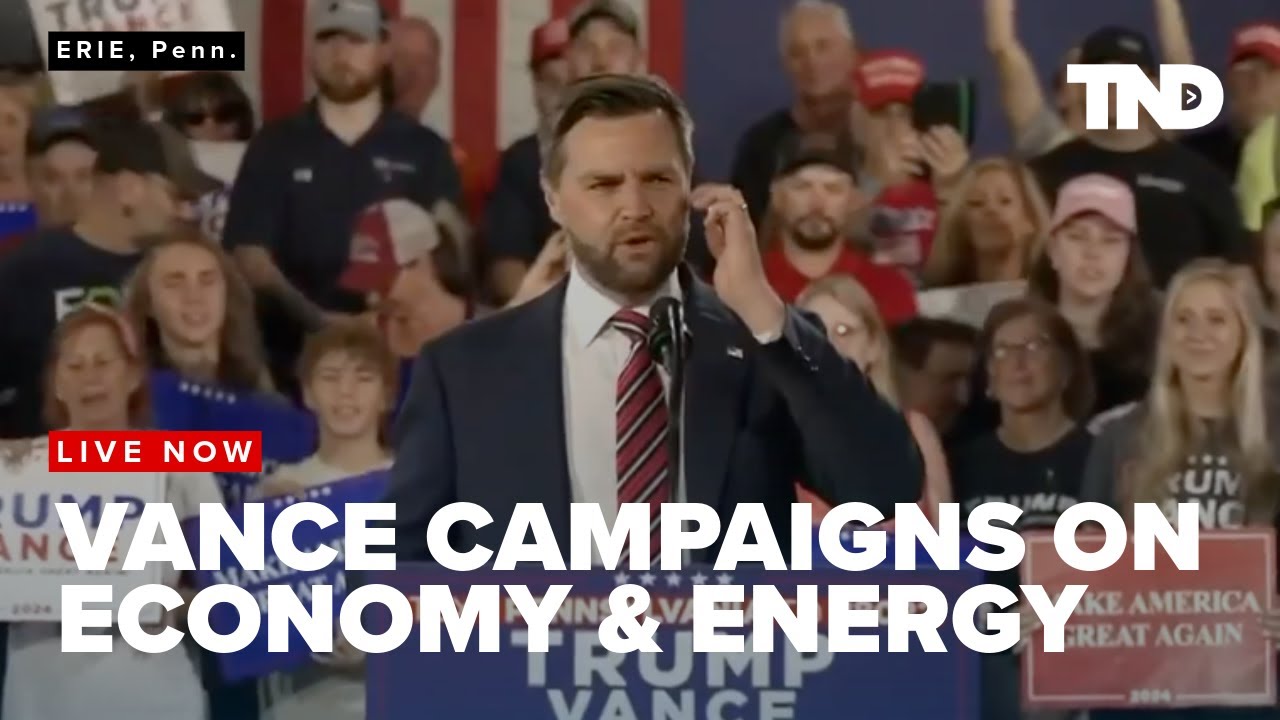 Vance campaigns for Trump in battleground Pennsylvania - YouTube