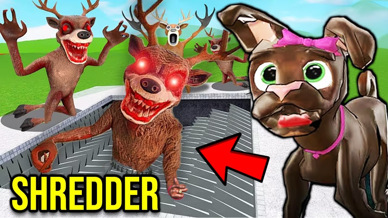 PUSHING THE 99 NIGHTS IN THE FOREST DEER INTO A GIANT SHREDDER!! (Gmod ...