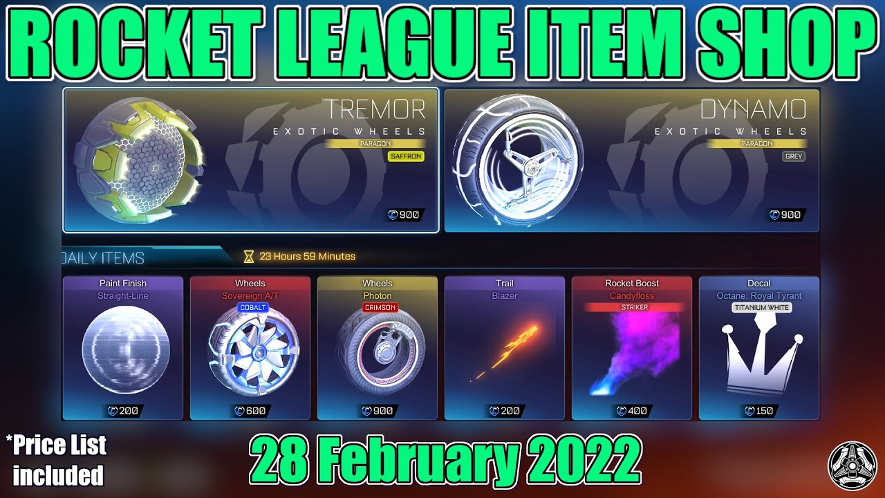 ROCKET LEAGUE ITEM SHOP | FEB-28-2022 | RL Item Shop Today - YouTube