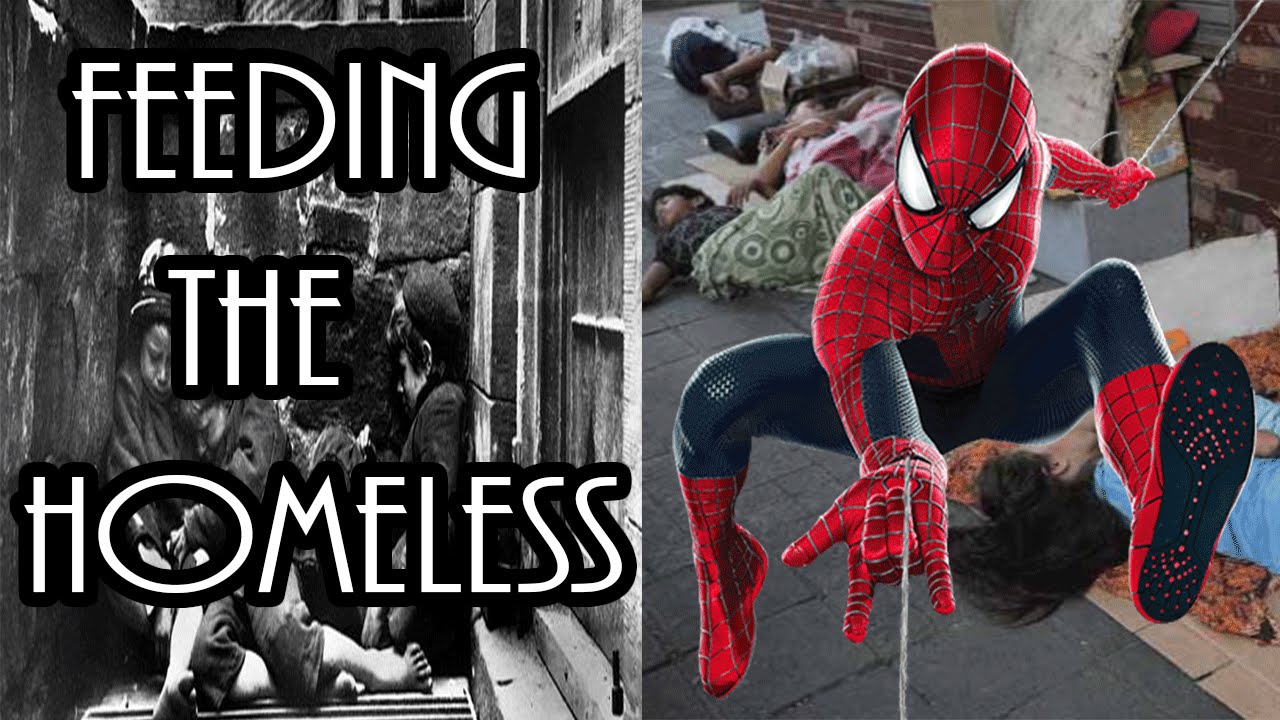 Spider-Man - Feeding The Homeless (Social Experiment) - YouTube