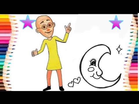patlu के साथ Chanda mama drawing कैसे बनाएं 🤯 ll how to draw patlu with ...