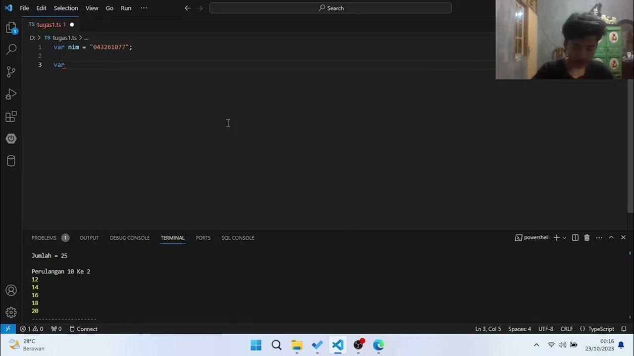 TUGAS 1 MSIM4401 PEMROGRAMAN BERORIENTASI PERANGKAT BERGERAK - 043261077 PAKSI TAMTOMO AJI - YouTube