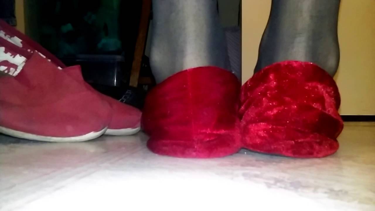 Trashed red slippers - YouTube