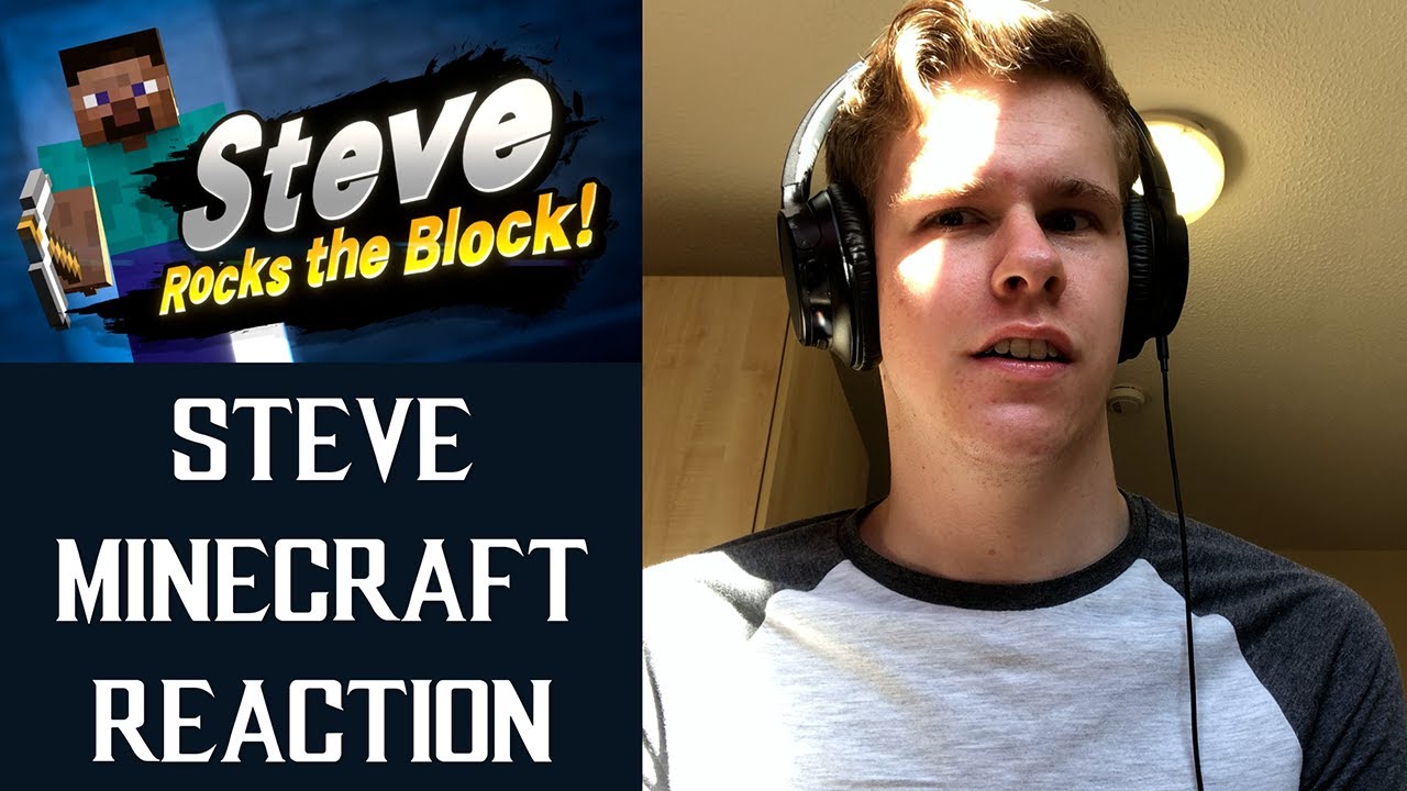 Super Smash Bros Ultimate - Minecraft Steve Reveal Reaction - YouTube
