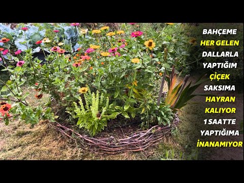 işe yaramaz dallardan son derece etkileyici çiçek adası yapımı