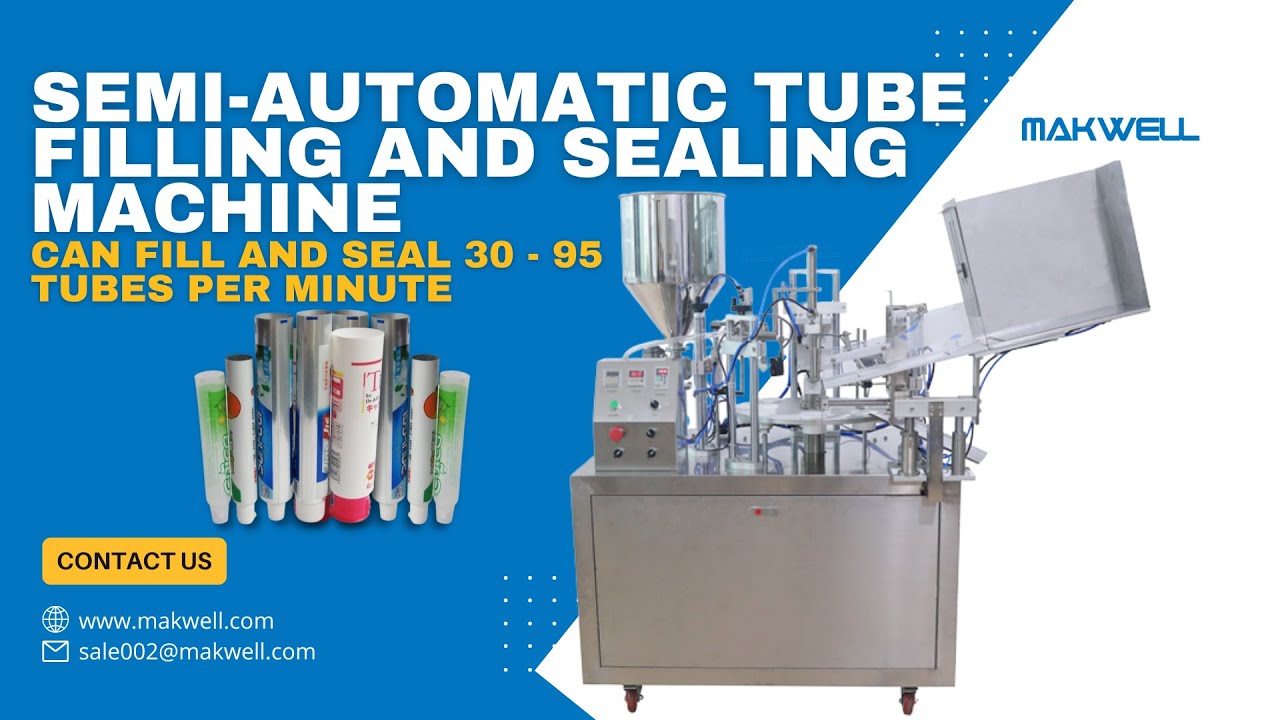 Semi-Automatic Plastic Tube Filling Process (Cosmetics, Toothpaste ...