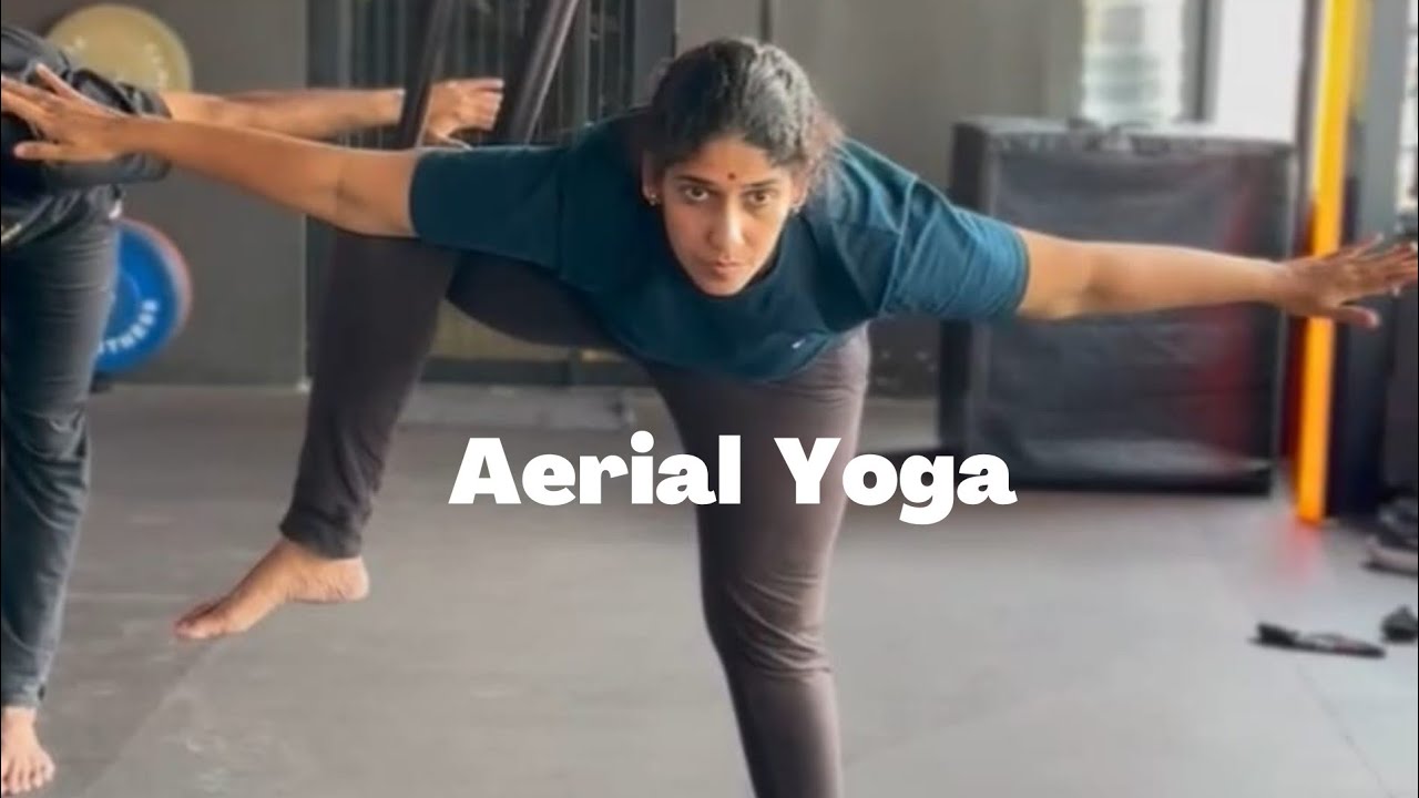 Trying Aerial Yoga for the first time, My experience - YouTube