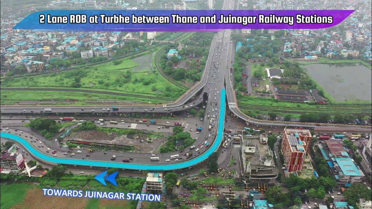 Road Over Bridge (ROB) at Turbhe Commissioned by #MahaRail - YouTube