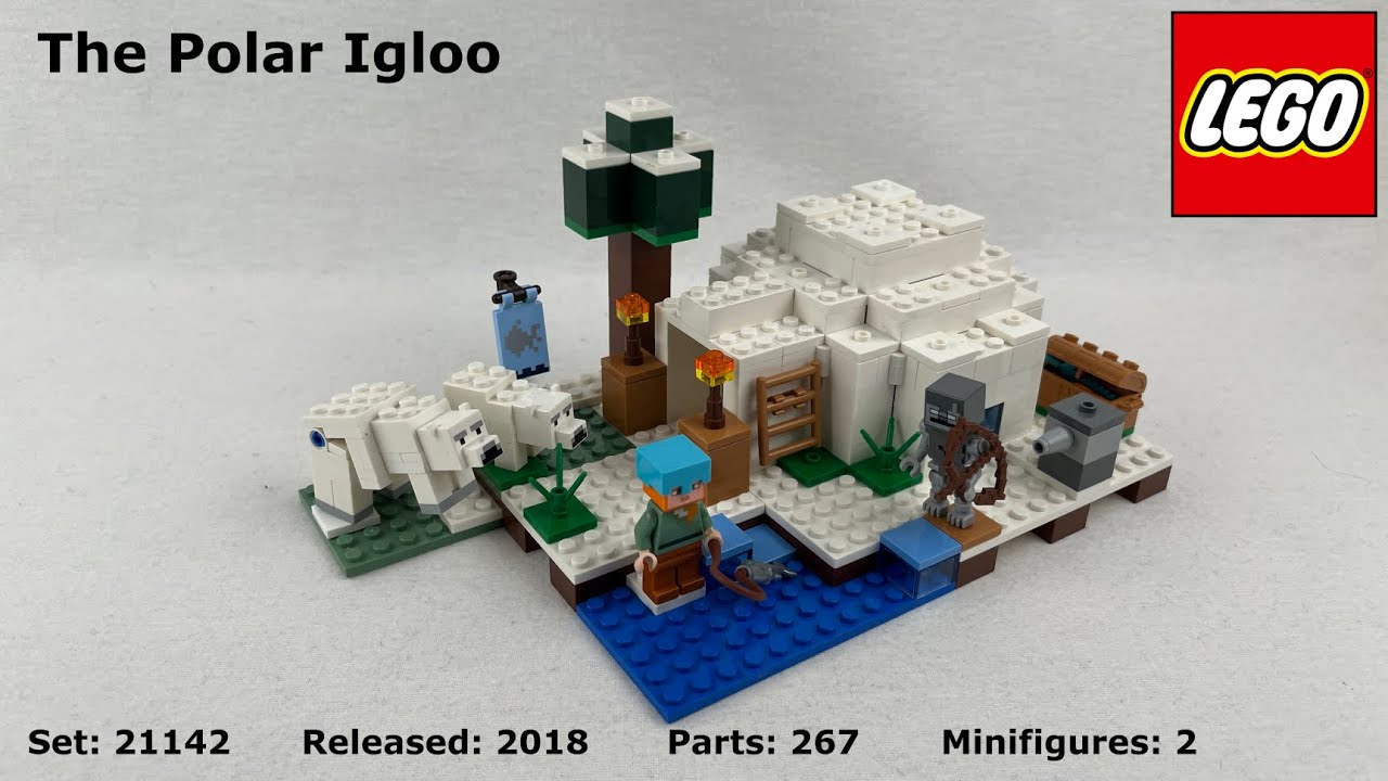 Lego Minecraft - The Polar Igloo - Set 21142 - 2018 - YouTube