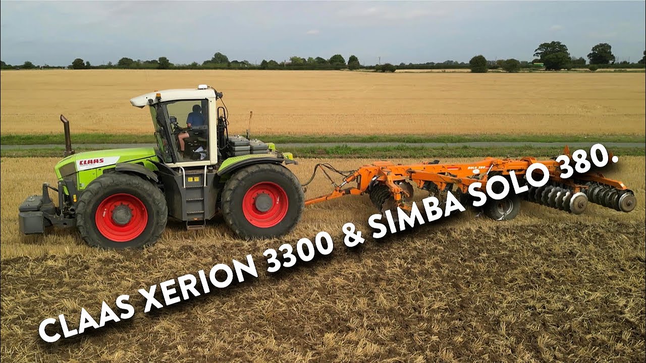 4Kᵁᴴᴰ Sept 2024: Claas Xerion 3300 cultivating with a Simba Solo 380 3 ...