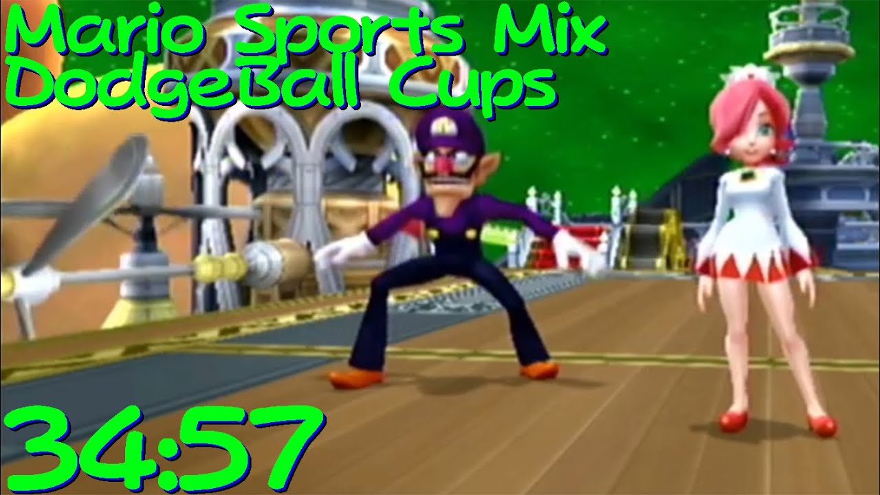 Mario Sports Mix - Dodgeball Cups Speedrun in 34:57 - YouTube