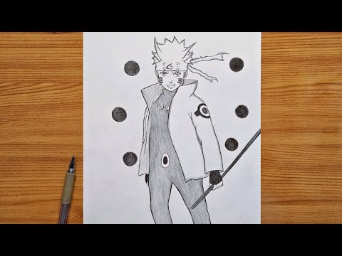 How to draw Naruto Six Paths full body | Naruto Six Paths step by step | easy anime tutorial