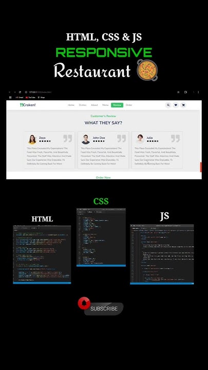 Responsive #restaurent #webdesign#webdevelopment #responsivewebdesign#html #css#javascript# ...