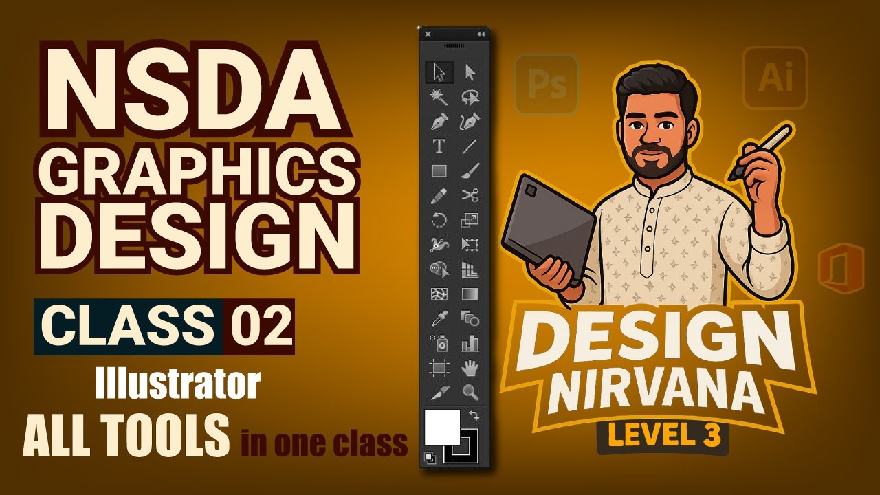 All Tools Adobe illustrator class 2 || Design Nirvana || Learn Graphics ...