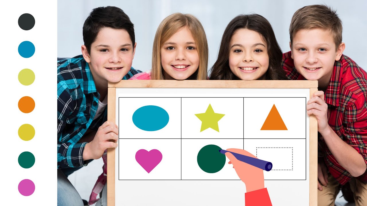 Shapes Drawing Art For Kids, Learn Colors, Shapes For Toddlers ...