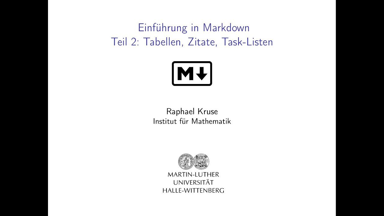 Erste Schritte mit Markdown: Teil 2 Task-Listen, Zitieren, Tabellen ...