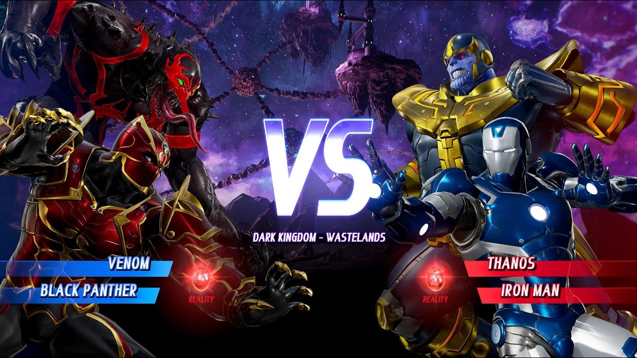 RED VENOM & RED PANTER VS. BLUE THANOS & BLUE IRON MAN - YouTube
