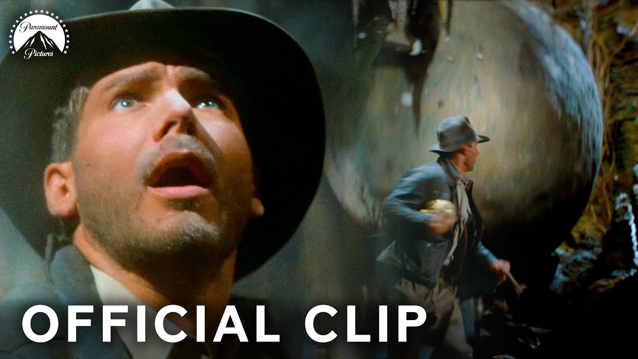 Indiana Jones Boulder Chase Escape ft. Harrison Ford | Paramount Movies - YouTube