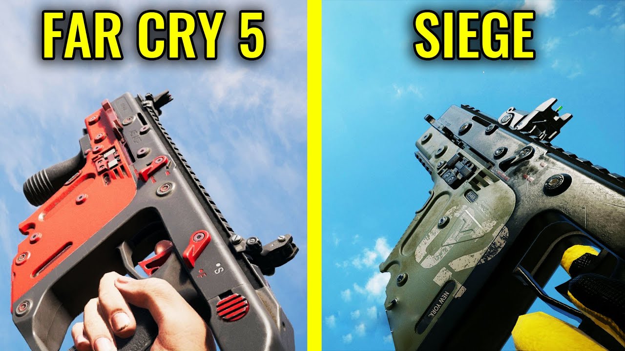 Far Cry 5 vs Rainbow Six Siege - Weapons Comparison - YouTube