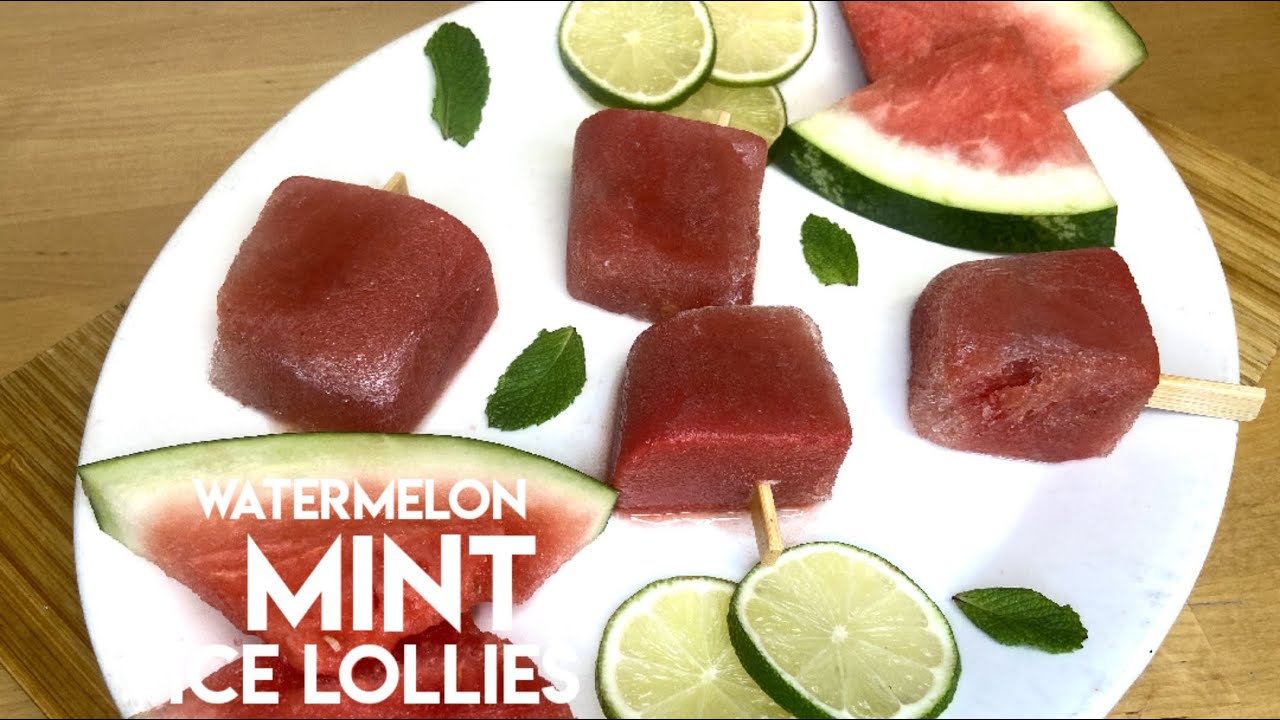 Refreshing Watermelon Mint Ice lollies - YouTube