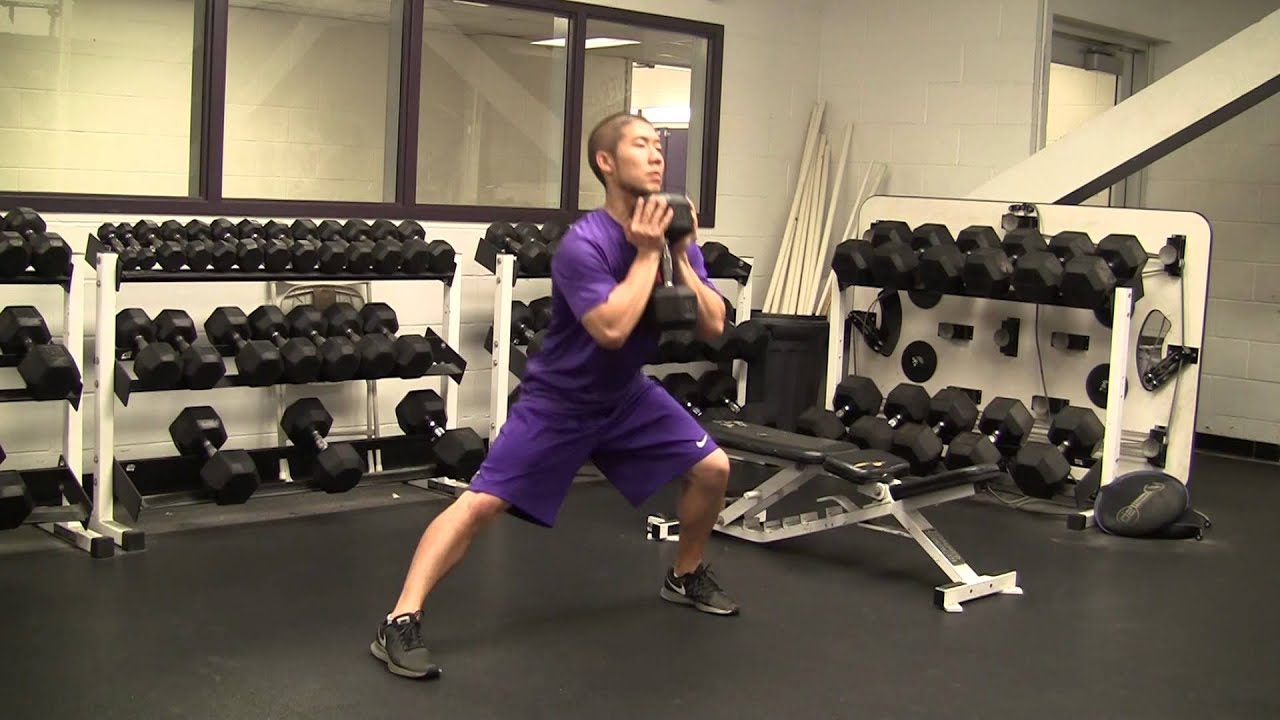 1-Dumbbell Goblet Wide Stance Side Squat - YouTube