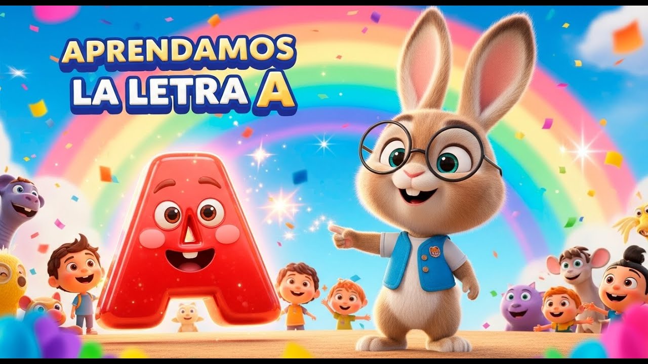 📚 Aprendamos la Letra A ️ | Canción Educativa Infantil en Estilo Pixar ...