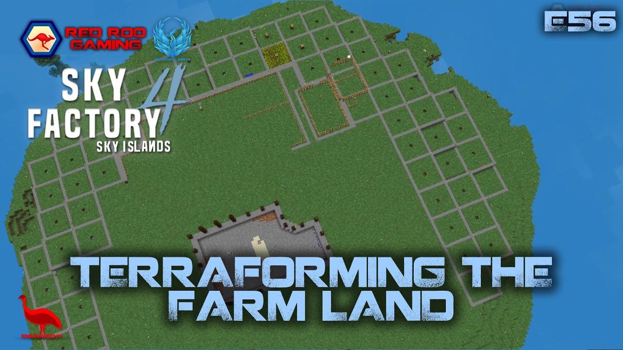 Minecraft | SkyFactory 4 Sky Islands E56 - Terraforming The Farm Land ...