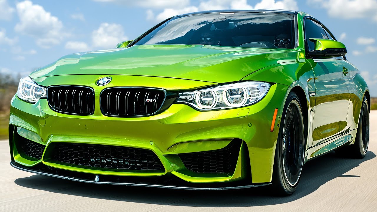 1 Hour | BMW F82 M4 Java Green Background Mix | 4K - YouTube