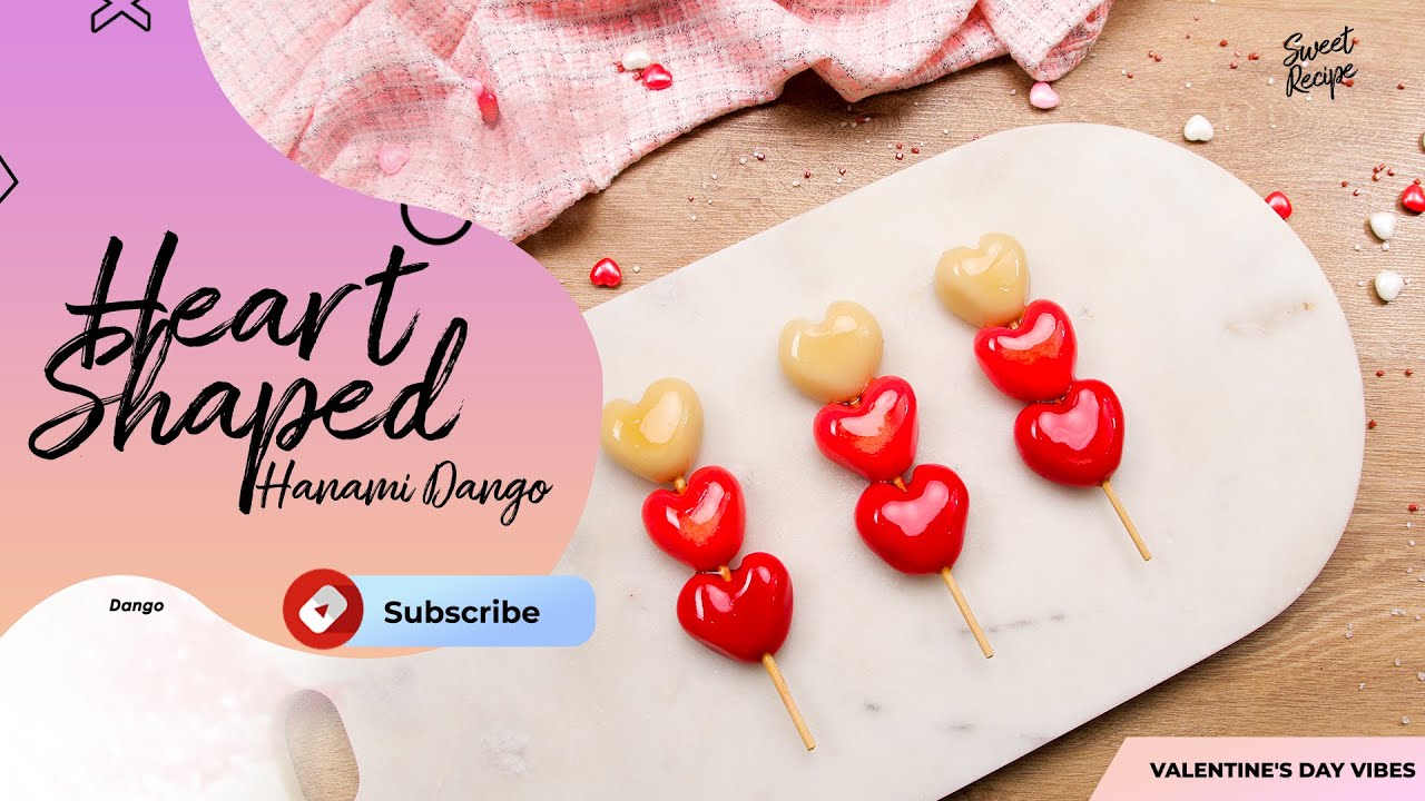 Heart-Shaped Hanami Dango | Homemade - YouTube
