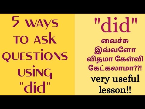 Past questions using "did" | 5 ways to ask questions using "did" #did # ...
