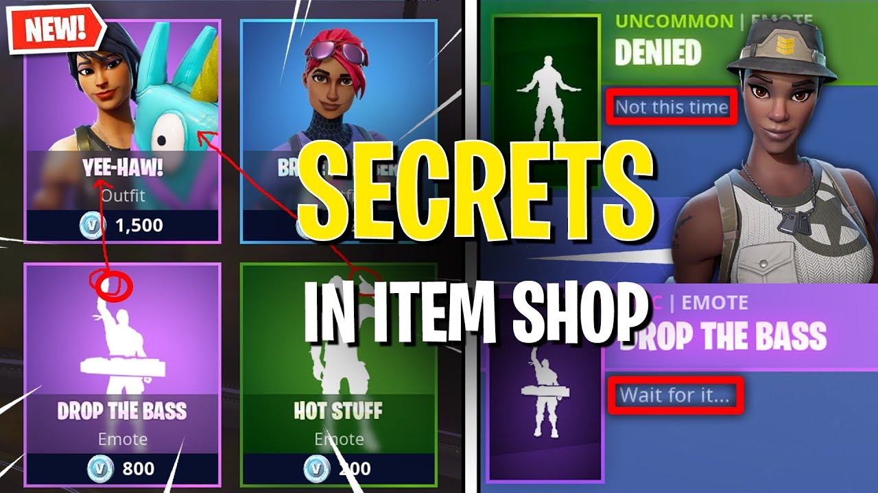 SECRETS Inside Fortnite's Item Shops! *Rare Skins Return Teasing* - YouTube