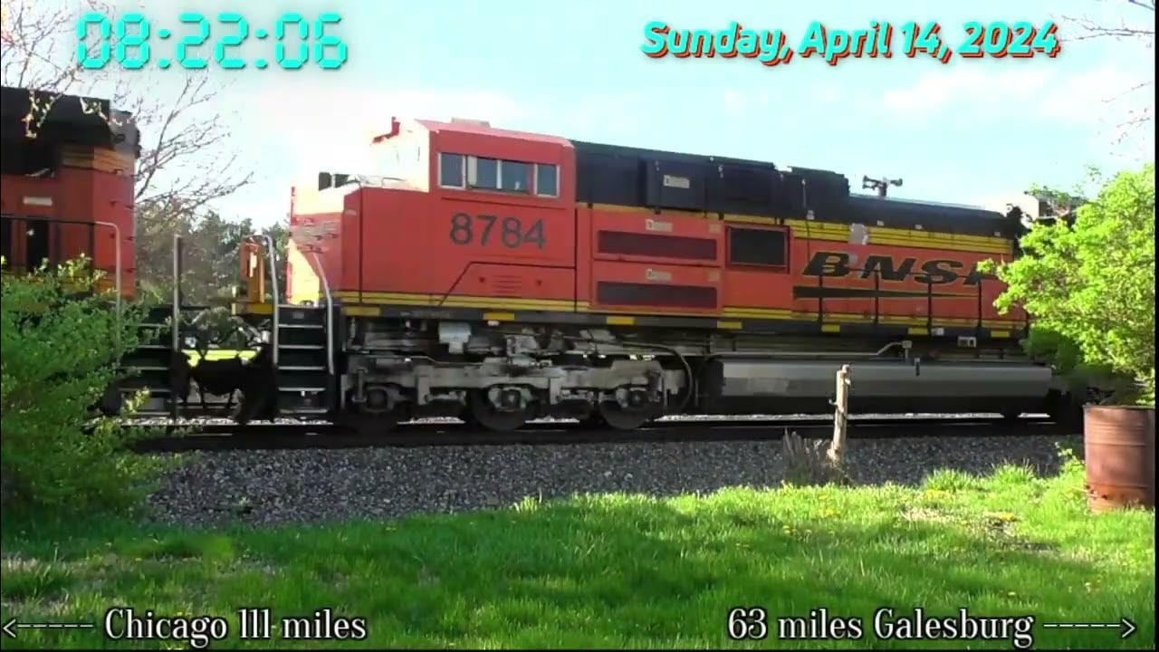 4/14/24 BNSF Mendota Sub Trains w/ K3LB, Combined Amtraks, Odd K5LLA, PH7 P42 - YouTube