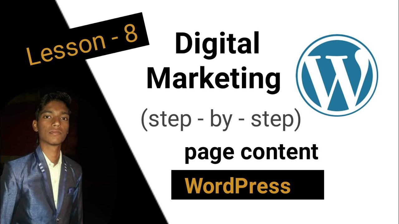 WordPress Tutorial for Beginners in Hindi || Page Content Creation ...