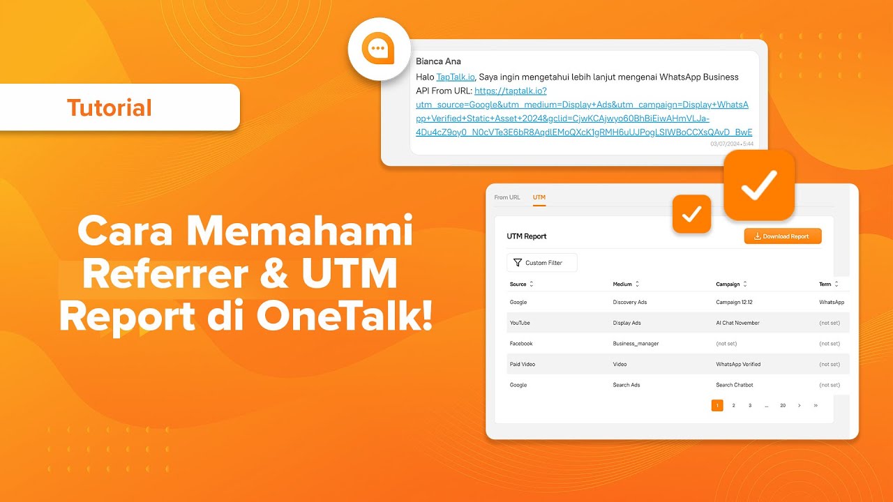 Tutorial Cara Memahami Referrer & UTM Report di OneTalk! - YouTube