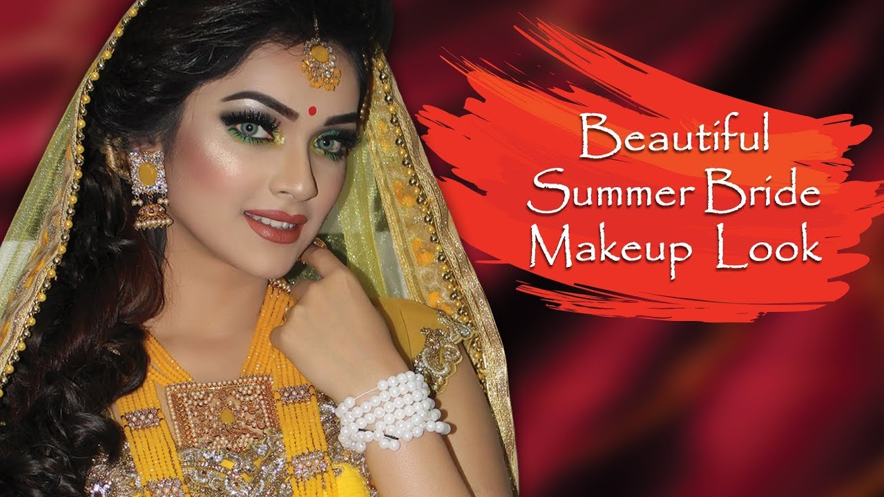 Beautiful Summer Bride Makeup Look | Sharlina Hossain I Kona By Farnaz ...